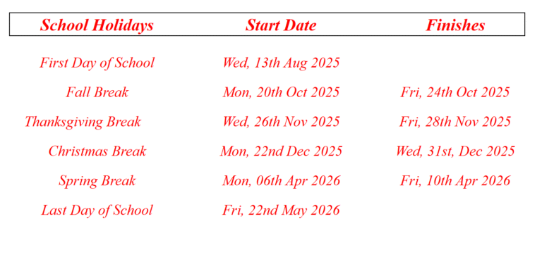 Oldham County School Calendar 2025-2026 & Academic Holidays